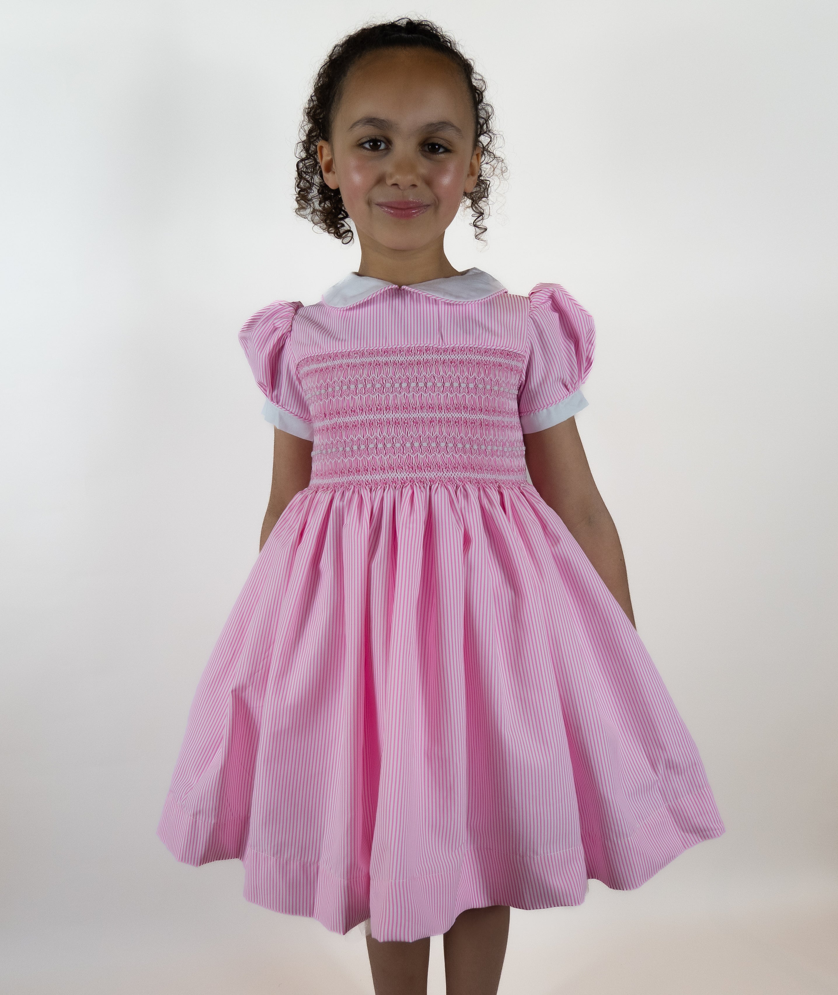 Hand smocked BETTY dress pink stripe – Little Miss C | Baby & Children ...
