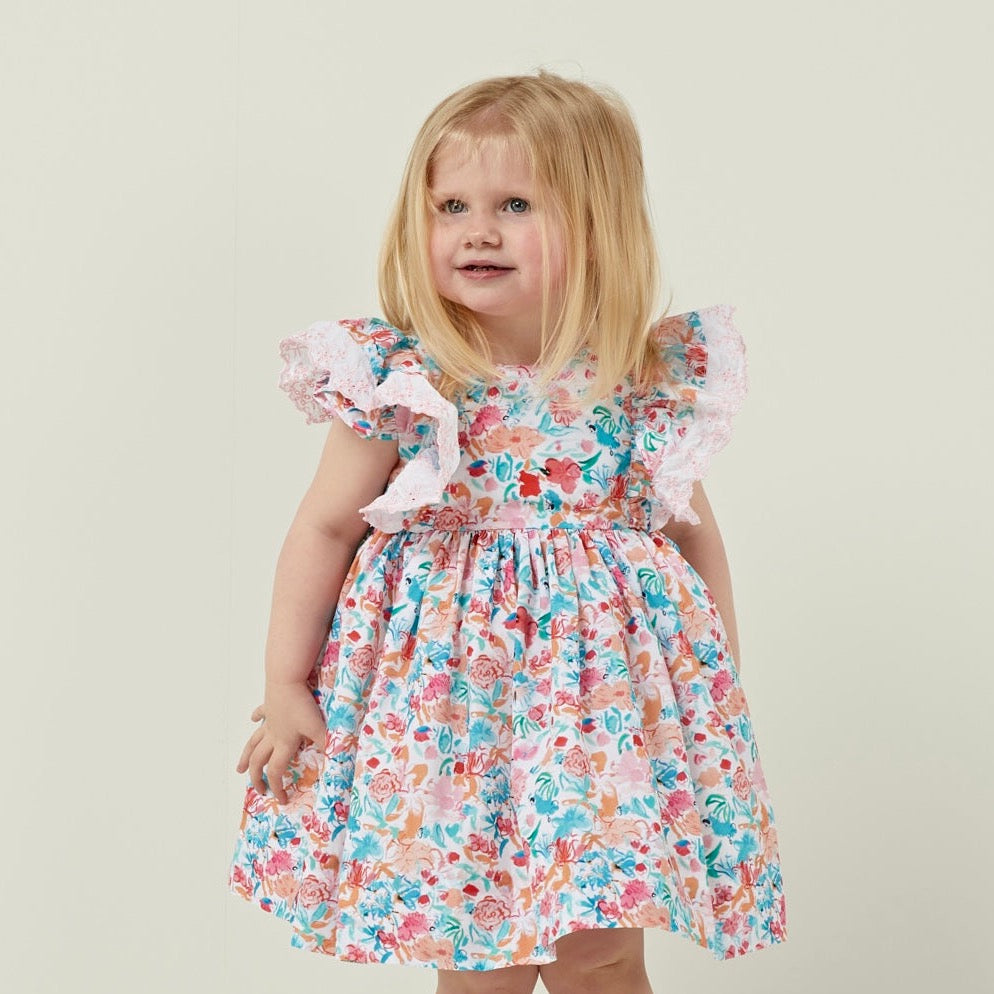 Vivid Blossom Print Frill Dress – Little Miss C | Baby & Children's ...
